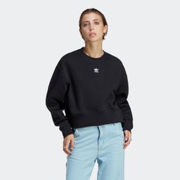 Sweatshirt adidas originals "ADICOLOR ESSENTIALS", Damen, Gr. L, schwarz, Obermaterial: 70% Baumwolle, 30% Polyester, Rundhals, Sweatshirts