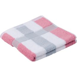 Gözze Handtücher GÖZZE "New York", rosa (altrosa, weiß), B:50cm L:100cm, Walkfrottee, Obermaterial: 100% Baumwolle, Handtücher, im Set, gestreift, mit strukturierter Borte
