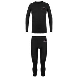 Funktionsshirt Reusch "Reusch Underwear Set Lady 3/4 Pants WARM", Damen, Gr. L, schwarz, pink, 96% Polyamid, 4% Elasthan, unifarben, lang, Shirts, speziell für kühle Temperaturen entwickelt