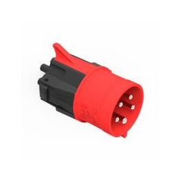 Steckeraufsatz 32A - 5polig, max. 22kW, Adapter schwarz/rot, f&uuml;r NRGkick Ladeeinheit