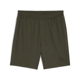 Trainingsshorts Puma "M CLOUDSPUN 7" KNIT SHORT", Herren, Gr. L, N-Gr, grün (schwarz olive), Jersey, Obermaterial: 85% Polyester, 15% Elasthan, regular fit normal, Hosen