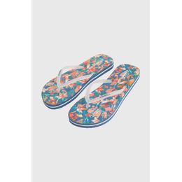 O`Neill Zehentrenner O'NEILL "PROFILE GRAPHIC SANDALS", Damen, Gr. 40, blau painted tropics, Synthetik, Schuhe Zehentrenner