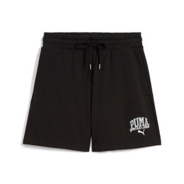 Trainingsshorts Puma "CLASS SHORTS 5" TR", Damen, Gr. L, N-Gr, schwarz (Puma schwarz), Sweatware, Obermaterial: 68% Baumwolle, 32% Polyester, bedruckt, regular fit kurz, Hosen