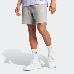 Shorts adidas Sportswear "M A SZN FT SHO", Herren, Gr. L, N-Gr, grau (medium grau heather), Obermaterial: 100% Baumwolle, Hosen