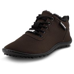 Barfußschuh Leguano "GALAXO", Damen, Gr. 40, dunkelbraun, Textil, Schuhe, Komfortschuh, Flats, Schnürschuh mit spezieller Halbkugel-Laufsohle