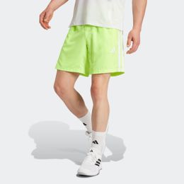 Shorts adidas Performance "TR-ES 3S WV SH", Herren, Gr. S, Länge 7, gelb (lucid lemon, weiß), Obermaterial: 100% Polyester, Hosen Shorts