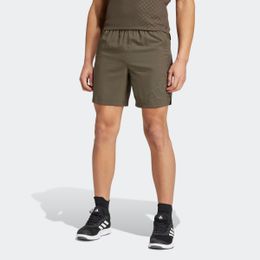 Shorts adidas Performance "M BL SHO", Herren, Gr. L, N-Gr, grün (shadow olive), Obermaterial: 100% Polyester, Hosen