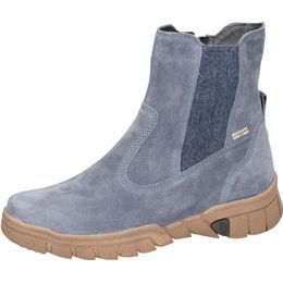 Waldl&auml;ufer WALDL&Auml;UFER Damen Winterboots "H-LUMI", Gr. 5jeansblau, Elastischer Einsatz, Veloursleder, unifarben, Schuhe, Chelseaboots, Outdoorboots in