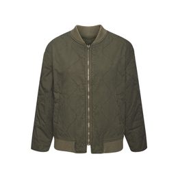Steppjacke Lascana, Damen, Gr. 34, khaki, Web, Obermaterial: 100% Baumwolle. Futter: 100% Baumwolle, unifarben, figurumspielend hüftbedeckend, Rundhals, Jacken, in modischer Optik mit Taschen, Bomber-Design
