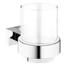 Grohe Glashalter Essentials Cube Chrom Metall, Glas 40755001