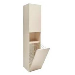SAT Feel Badezimmerschrank hoch 36x165x32 cm beige matt SATFEELV36BEK