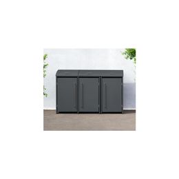 WESTMANN Mülltonnenbox Moderna 3 3x 240 L Anthrazit 83x211x135cm