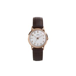 Timex Analoguhr 'Marlin ' Damen Gr&ouml;&szlig;e One Size dunkelbraun / rosegold / wei&szlig;