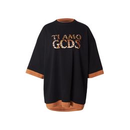 Gcds T-Shirt 'TI AMO Gcds' Damen Gr&ouml;&szlig;e M cognac / cappuccino / schwarz