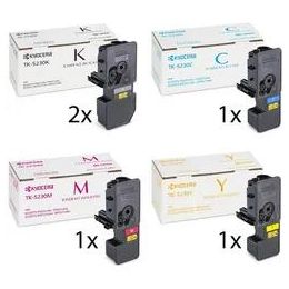 Kyocera Original TK-5230 Toner Sparset/Multipack (2x Schwarz, 1x Gelb, Cyan, Magenta)