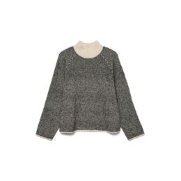 V&eacute;ro Moda Vero Moda Pullover 'FELIZE' Damen Gr&ouml;&szlig;e M ecru / graumeliert
