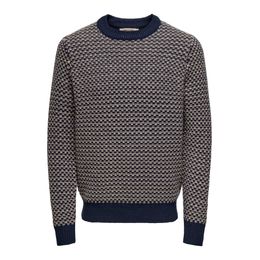 Only & Sons Only & Sons Pullover 'ONSMUSA' Herren Gr&ouml;&szlig;e XS creme / navy / cappuccino