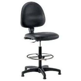 BE130 Zeichenhocker Kunstleder Ohne Armlehnen Schwarz 110 kg MOD.111 640 x 640 x 1.330 mm