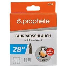 Fahrradschlauch Prophete "f&uuml;r Reifengr&ouml;&szlig;e 27/28", schwarz, Fahrradschl&auml;uche, 48mm, Dunlopventil (DV), 28 Zoll (71,12cm)