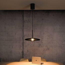 LED-H&auml;ngeleuchte pure E-Vitrum, platin, Glas/Aluminium, CCT
