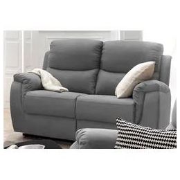 2-Sitzer "Diana", grau (dunkelgrau), B:152cm H:102cm T:97cm, Struktur (92% Polyester, 8% Nylon), ATLANTIC HOME COLLECTION, Sofas, mit Relaxfunktion und Federkern, hohe Belastbarkeit