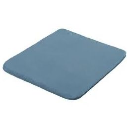 Badematte Kleine Wolke "Cony", blau, H:25mm, Polyester, Badematten, Badematte, Badteppich, Fell-Optik, Uni Farben, besonders weich & kuschelig