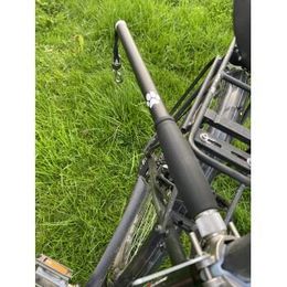 PfotenWunder® Freihandleine Fahrrad für Hunde + 1 elastische Leine & 1 Trainingsbuch, extra dicke 6mm-Leine | Abstandhalter Fahrradhalter aus hochwertige Karbonfasern mit Stoßdämpfern