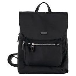 Cityrucksack Tom Tailor "RINA", Damen, Gr. B/H/T: 29cm x 31cm x 8,5cm, schwarz, Nylon, unifarben, Rucks&auml;cke Cityrucksack, mit super leichtem Gewicht