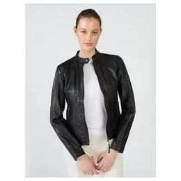 Lederjacke Mustang "Blanca", Damen, Gr. XL, schwarz, Obermaterial: 100% Lammleder. Futter: 100% Baumwolle. &Auml;rmelfutter: 100% Polyester, Jacken