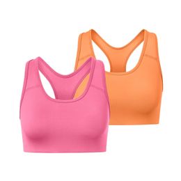 Tchibo - 2 Sport-Bustiers - Damen - Gr. M - pink