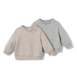 Tchibo - 2 Baby-Sweatshirts mit angerauter Innenseite - Baby - Gr. 86/92 - beige