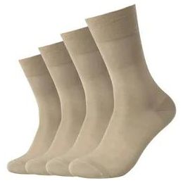 Socken Camano "ca-soft", Damen, Gr. 43-46, beige (sand), Baumwolle, Polyamid, unifarben, normal, Socken Socken, mit hoher Verarbeitungsqualit&auml;t