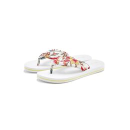 Lascana Badezehentrenner 'Sandale, Badeschuh, Pantolette, Badelatsche, Flip Flop, Sommerschuh,' mehrfarbig Gr. 42 f&uuml;r Damen. Mit Print