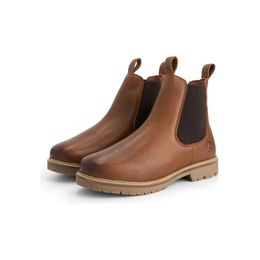 TRAVELIN' Leder-Chelsea-Boots in Hellbraun - 40% | Größe 39 | Stiefeletten