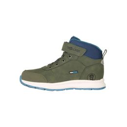 Trollkids Leder-Wanderboots "Stavanger Mid Cut XT" in Khaki - 36% | Größe 33 | Kinder-outdoor-sport-schuhe