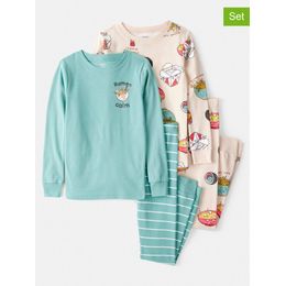 Carter's carter's 2er-Set: Pyjamas in Türkis/ Beige/ Bunt - 11% | Größe 116 | Kinder-waesche