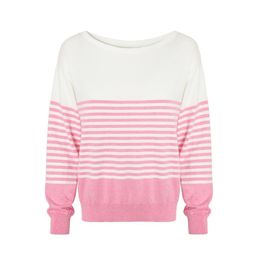 TATUUM Pullover "Penny" in Rosa/ Weiß - 66% | Größe L | Damen-pullover-cardigans