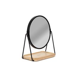 Homla Tischspiegel "Padma" in Schwarz/ Natur - (B)15,4 x (H)15,4 x (T)1,4 cm - 13% | Spiegel