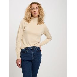Cross Jeans Rollkragenpullover in Beige - 54% | Größe L | Damen-pullover-cardigans
