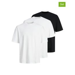 Jack & Jones Jack & Jones 3er-Set: Shirts in Weiß/ Schwarz - 26% | Größe XL | Herren-plussize