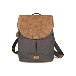 Zwei Rucksack in Anthrazit/ Hellbraun - (B)31 x (H)37 x (T)13 cm - 41% | Damen-taschen