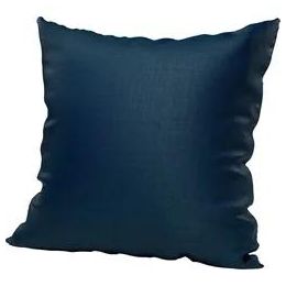 Dekokissen HOMING "St. Tropez" Gr. 1, blau (dunkelblau, unifarben), B:40cm L:40cm, Polyester, Dekokissen_Sitzkissen_Kissenh&uuml;llen, Pflegeleicht