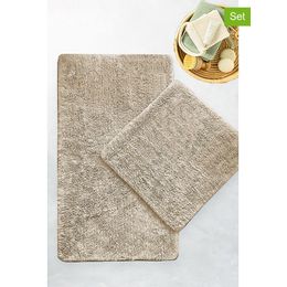 Elizabed 2er-Set: Badvorleger in Beige - 66% | Heimtextilien-badematten