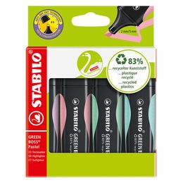 Stabilo Textmarker "Stabilo GREEN BOSS Pastel" - 4 Stück - 13% | Schulzubehoer