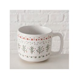 Boltze Tasse ''Nohr'' in Wei&szlig;/ Rot/ Gr&uuml;n - 340 ml - 15% | Gedeckter-tisch
