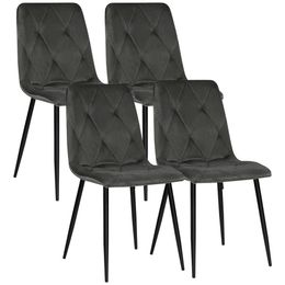 Boxxx Stuhl-Set, Schwarz, Dunkelgrau, Metall, Textil, Rundrohr, 43x84x56 cm, Stoffauswahl, Esszimmer, St&uuml;hle, Esszimmerst&uuml;hle, Esszimmerst&uuml;hle-Set