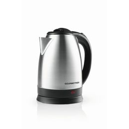 gourmetmaxx Wasserkocher gourmetmaxx, Schwarz, Edelstahl, Metall, Kunststoff, 1,8 L, 16.5x21.5x24.5 cm, kabellos, automatische Abschaltung, 360&deg;-Sockel, Anti-Rutsch-F&uuml;&szlig;e, K&uuml;chenger&auml;te, Wasserkocher