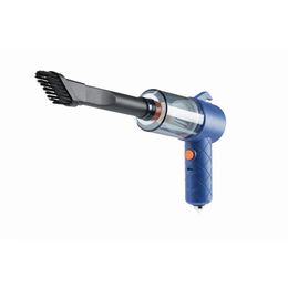 Cleanmaxx Akku-Handstaubsauger Cleanmaxx, Blau, Orange, Metall, Kunststoff, 17x5.5x33.5 cm, 2-in-1-Funktion, Filter abwaschbar, kabellos, platzsparend verstaubar, Haushaltsreinigung, Haushaltsger&auml;te, Staubsauger
