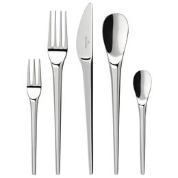 Villeroy & Boch Villeroy & Boch Besteckset New Moon, Silber, Metall, 30-teilig, 29x6.5x44 cm, Essen & Trinken, Besteck, Besteck-Sets