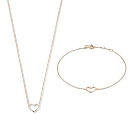 Isabel Bernard Armband - Cadeau d'Isabel 585 Ros&eacute;gold Geschenkset - Gr. ONE SIZE - in Quarz - f&uuml;r Damen